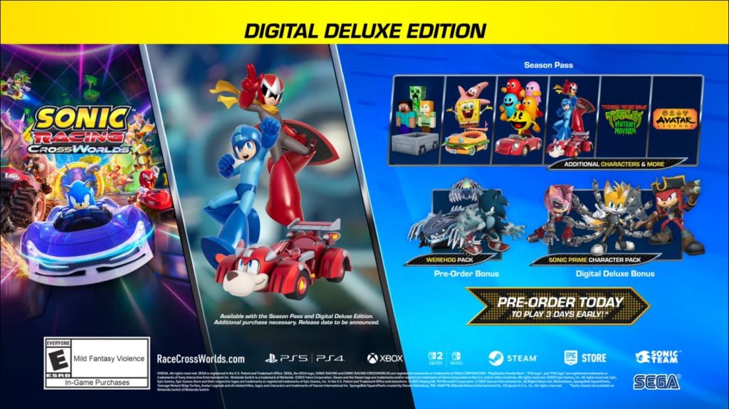 Mega Man DLC Pack Coming to Sonic Racing CrossWorlds March 26th 2026 ...